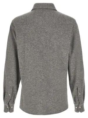 Brunello Cucinelli Western Shirt - Gray