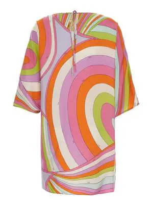 Emilio Pucci Multicolored Swimsuit With Print And Tech Fabric For