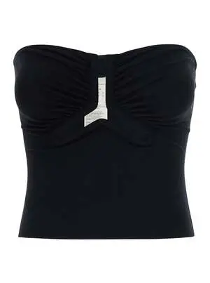 Rick Owens Alannah Bustier With Unique Details And Black Tech Fabric For - Multicolor