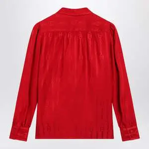 Gucci Silk Jacquard Shirt - Red