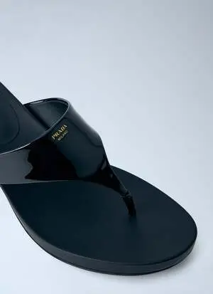 Prada Patent Leather Thong Sandals