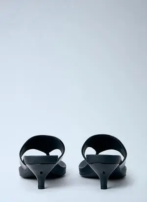 Prada Patent Leather Thong Sandals - Black