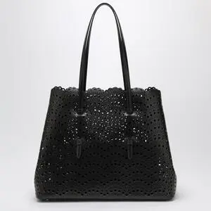 Alaïa Mina Leather Tote Bag - Black