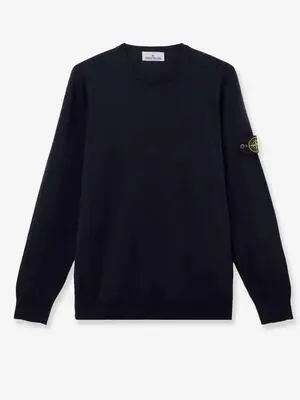 Stone Island Wool Sweater With Side Logo Patch - Multicolor