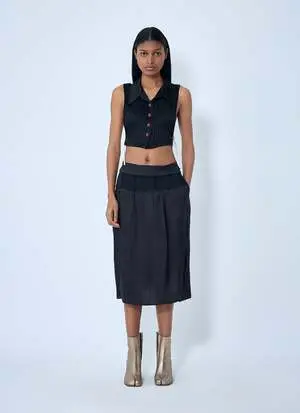 MAISON MARGIELA Topstitching Midi Skirt