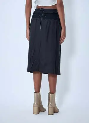 MAISON MARGIELA Topstitching Midi Skirt
