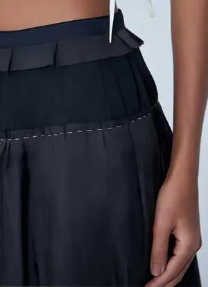 MAISON MARGIELA Topstitching Midi Skirt
