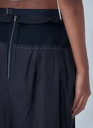 MAISON MARGIELA Topstitching Midi Skirt