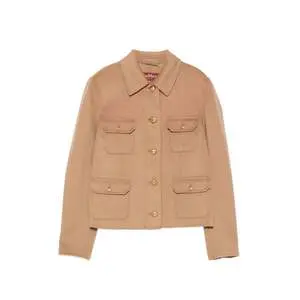 Max Mara Neutrals Jackets Tweed Jackets - Cream