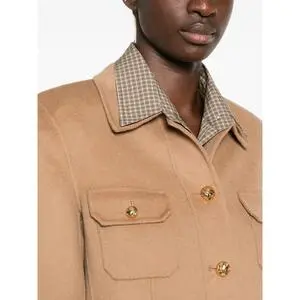 Max Mara Classic Collar Long Sleeve Jacket - Cream
