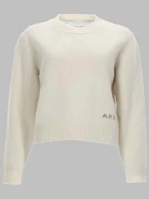 A.p.c. Maglia Anna Con Logo - White