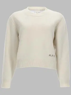 A.p.c. Maglia Anna Con Logo - White