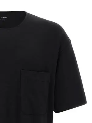 LEMAIRE Cotton And Silk T-shirt - Black