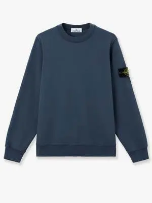 Stone Island Cotton Sweatshirt With Side Logo Patch - Multicolor