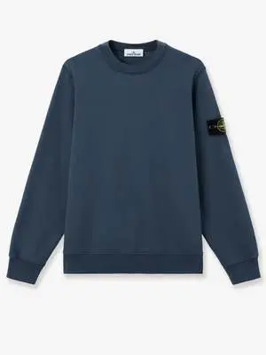 Stone Island Cotton Sweatshirt With Side Logo Patch - Multicolor