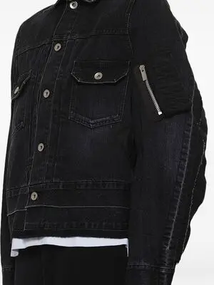 Sacai Denim And Nylon Blouson Jacket