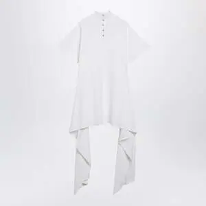Alaïa Asymmetric Cotton Jersey T-shirt - White