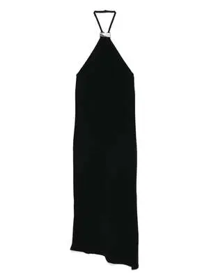 Attico Halterneck Midi Dress - Black