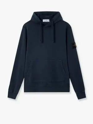 Stone Island Cotton Sweatshirt With Side Logo Patch - Multicolor