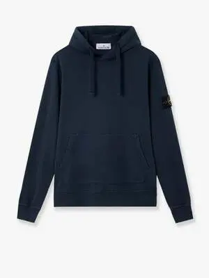 Stone Island Cotton Sweatshirt With Side Logo Patch - Multicolor