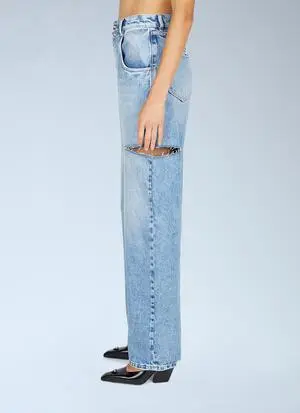 MAISON MARGIELA Cotton Ripped Denim Jeans - Blue