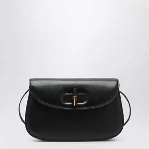 Gucci Leather Bag With Bamboo Closure - Black