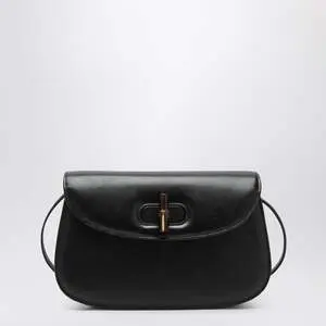 Gucci Leather Bag With Bamboo Closure - Black
