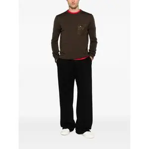 Prada Virgin Wool Crew Neck Jumper