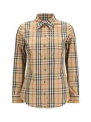Burberry Stretch Cotton Check Shirt