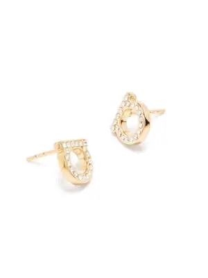FERRAGAMO Gancini Crystal Earrings