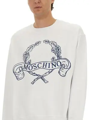 Moschino Sweatshirt With Laurel Crown Logo Embroidery