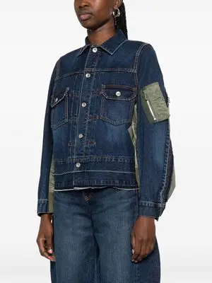 Sacai Denim And Nylon Blouson Jacket