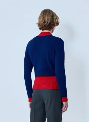 JIL SANDER Layered Knit Sweater - Blue