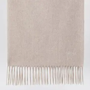 Max Mara Sand-colored Cashmere Scarf - Cream