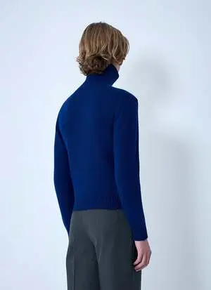 JIL SANDER Wool Knit Cardigan - Blue