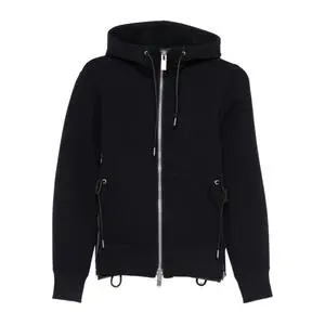 Sacai Drawstring Hood Hoodie - Blue