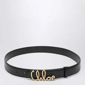 Chloé Calfskin Leather Belt - Black