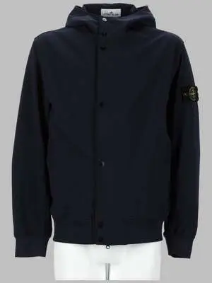 Stone Island Giacca Con Cappuccio - Blue