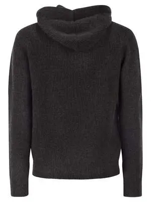 Tagliatore Hunter Maglia A Coste Con Cappuccio