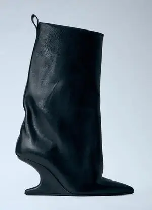 Rick Owens Cantilever 8 Sharp Flared Boots - Black