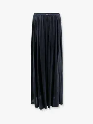 Max Mara Mxmlivrea Pleated Jersey Long Skirt - Multicolor
