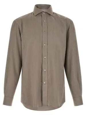 Brunello Cucinelli Herringbone Shirt - Gray