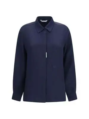 Max Mara Geranio Crepe De Chine Shirt - Blue