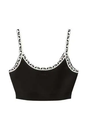 Versace Knit Viscose Blend Crop Top - Multicolor