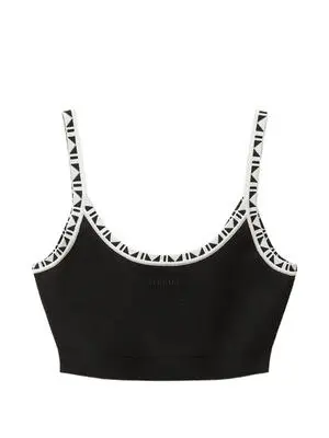 Versace Knit Viscose Blend Crop Top - Multicolor