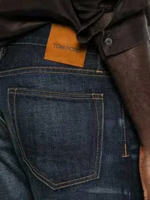 TOM FORD Jeans With Belt Loops And Logo Patch