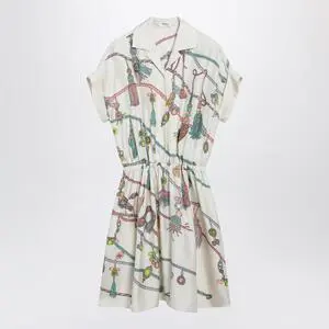 Versace Printed Silk Twill Mini Shirt Dress - Multicolor