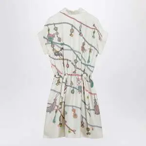 Versace Printed Silk Twill Mini Shirt Dress - Multicolor