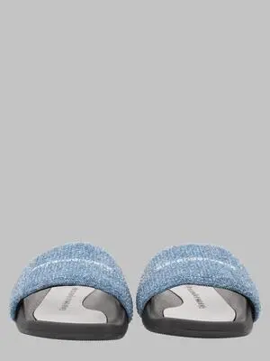 Alexander Wang Sandalo Slide In Denim - Blue