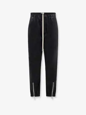 Rick Owens Tecuatl Track Cotton Blend Pants - Black